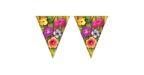 Tropical Luau Beach Party 12 foot Pennant Banner at SailorHats.net